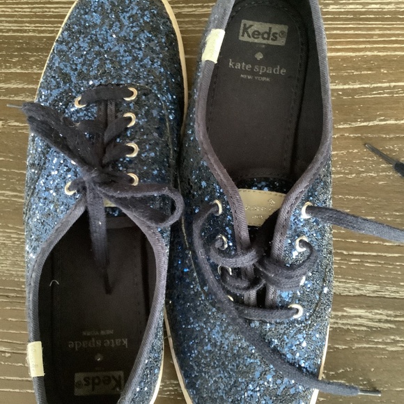 kate spade | Shoes | Kate Spade Sequin Blue Women Keds | Poshmark